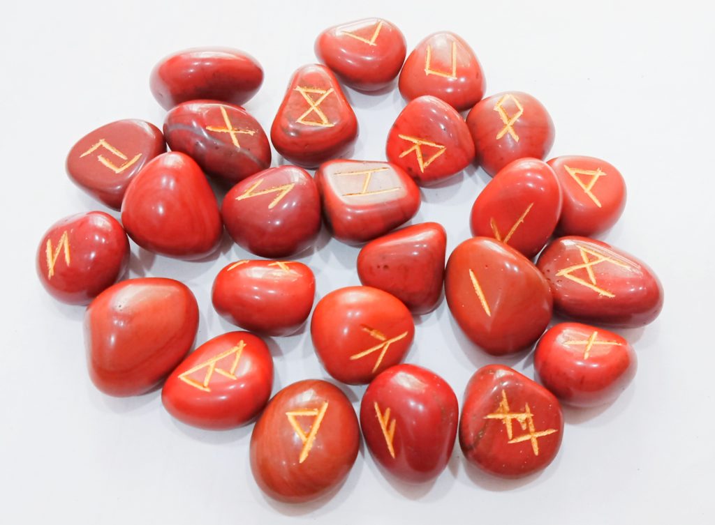 Red Jasper Rune Stone Set